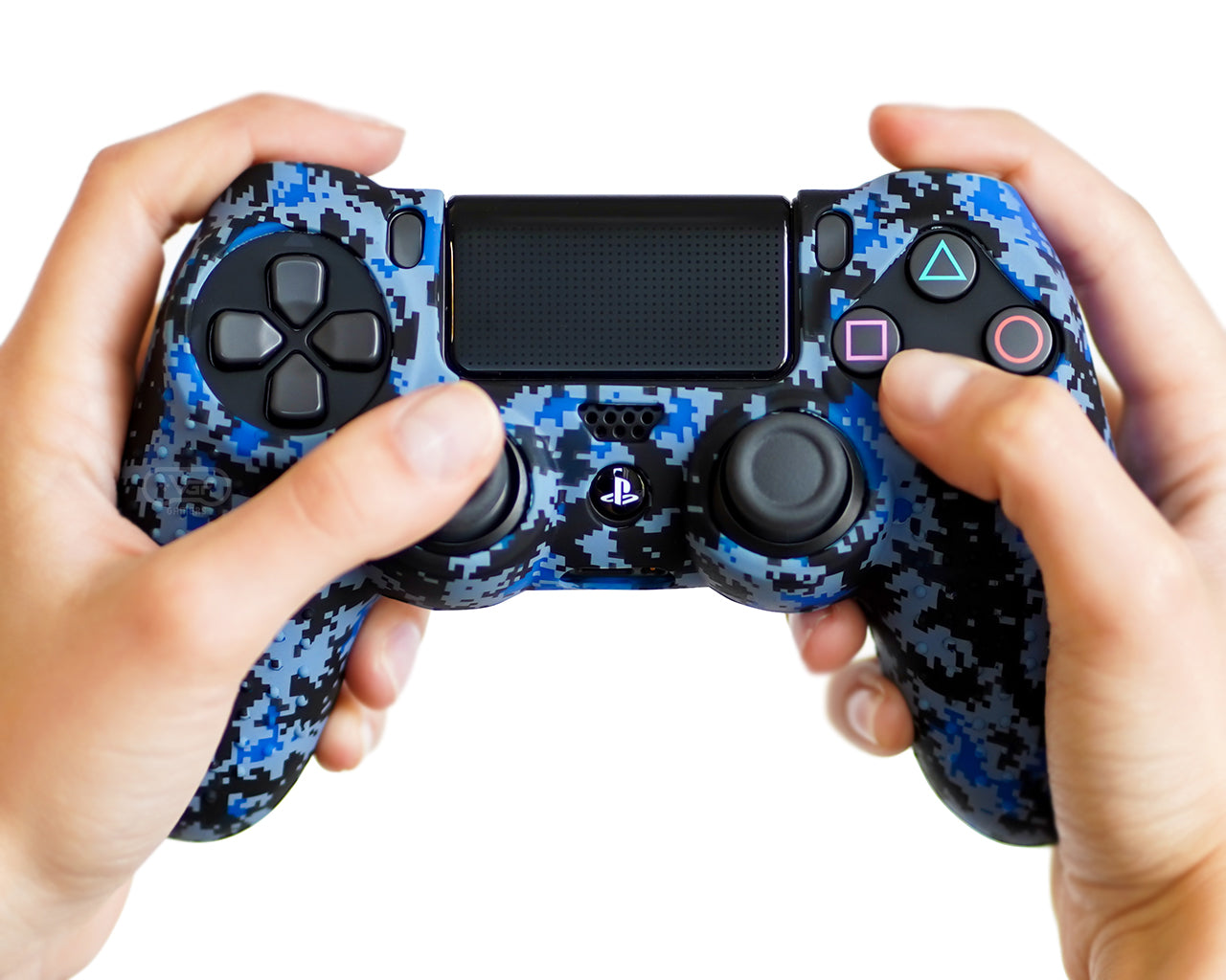 Blue Digital Camo by ProFlex PS4 silicone controller skin cover VGF Gamers