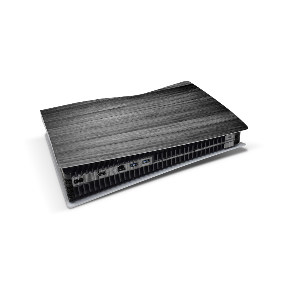 Gray Wood Texture - PS5 Disc Digital Vinyl Console Skin Wrap - VGF Gamers