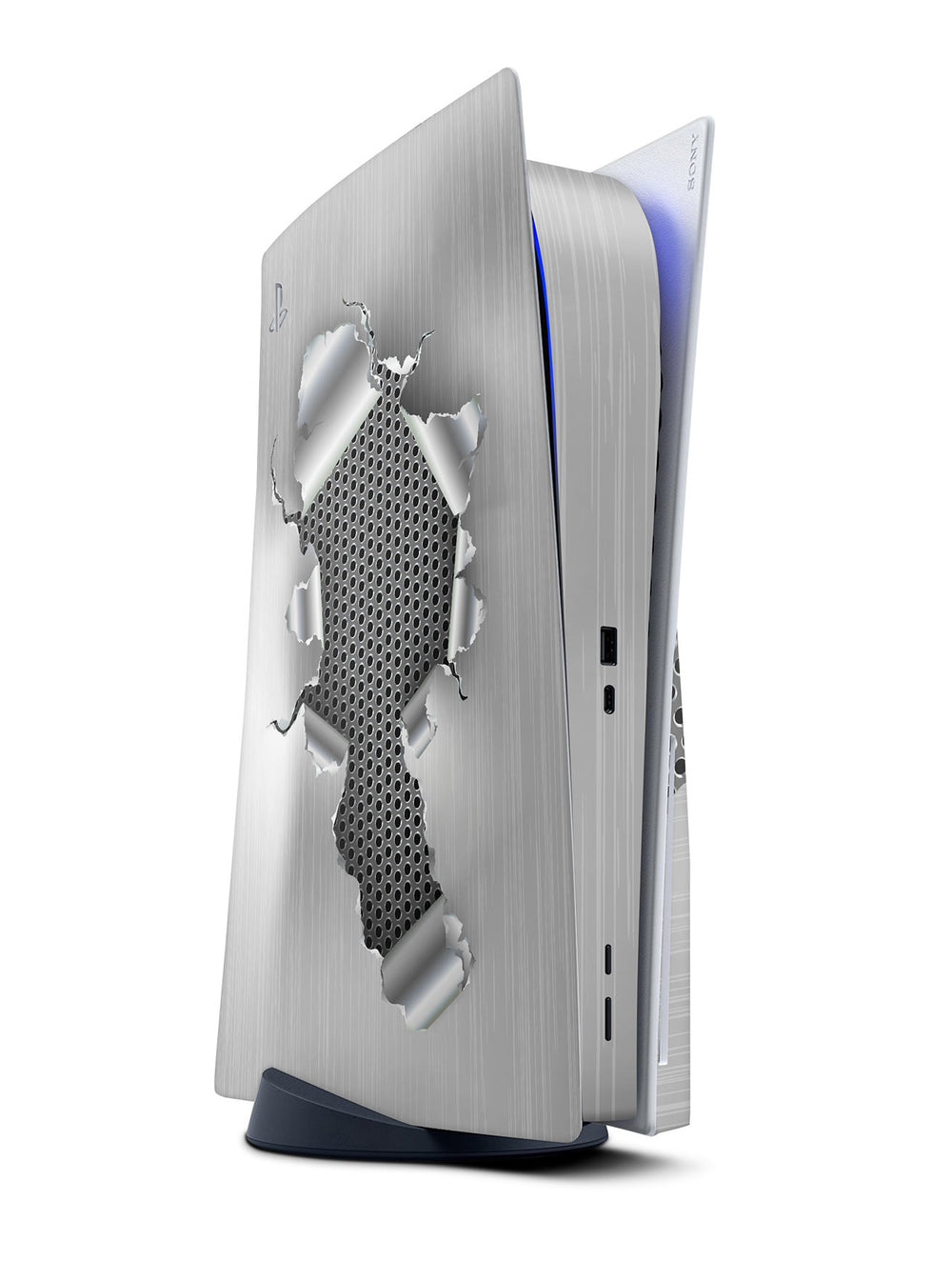 Breaking Through Metal - Metallic PS5 Vinyl Console Skin Sticker - VGF ...